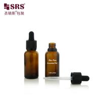 China D006 15ml 30ml 50ml Glass Bottle With Child Resistant Dropper Lid For Essential Oil for sale