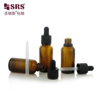 China D006 15ml 30ml 50ml Glass Bottle With Child Resistant Dropper Lid For Essential Oil for sale