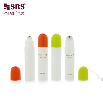 China Wholesale 20ml Empty Plastic Roll‑on Vial Round Cover Steel Ball Bottle For Fabric Stain Remover Liquid for sale