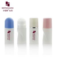 China Wholesale 50ml Round Cylinder Plastic Roller Bottle Empty Roll‑on Container For Perfume Body Oil for sale