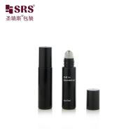 China BLPM 10ML Empty Black Glass Roll On Bottle For Essential Oil No Leakage for sale