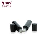 China BLPM 10ML Empty Black Glass Roll On Bottle For Essential Oil No Leakage for sale