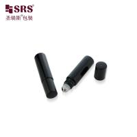 China BLPM 10ML Empty Black Glass Roll On Bottle For Essential Oil No Leakage for sale