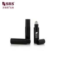 China BLPM 10ML Empty Black Glass Roll On Bottle For Essential Oil No Leakage for sale