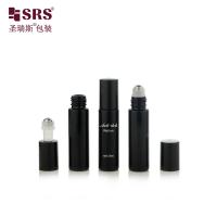 China BLPM 10ML Empty Black Glass Roll On Bottle For Essential Oil No Leakage for sale