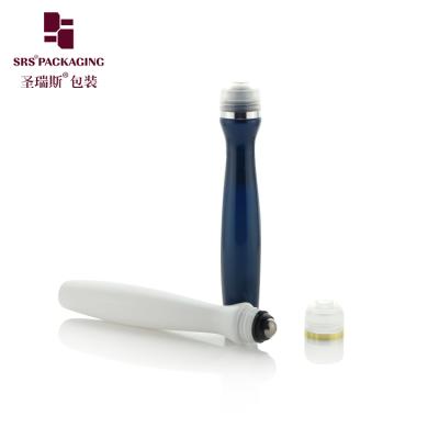 China 15ml PETG Roll On Bottle Slim Curved Body Stainless Steel Ball for Essential Oil Aromatherapy Liquid for sale