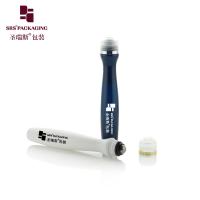 China 15ml PETG Roll On Bottle Slim Curved Body Stainless Steel Ball for Essential Oil Aromatherapy Liquid for sale