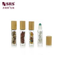 China BLPM 10ML Real Bamboo Cap Brown Glass Roll On Essential Oil Bottles for sale