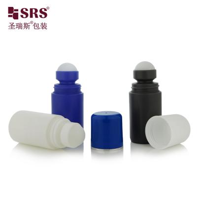 China Wholesale 60ml Round Cylinder Large‑capacity Plastic Roller Bottle Empty Roll‑on Packaging for sale