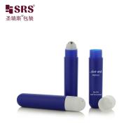 China RPPG 25ML Portable Injection Custom Color Blue Plastic Roll On Bottle With Rope For Anti-Itch Liquid for sale