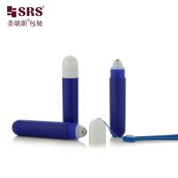 China RPPG 25ML Portable Injection Custom Color Blue Plastic Roll On Bottle With Rope For Anti-Itch Liquid for sale