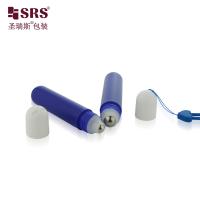 China RPPG 25ML Portable Injection Custom Color Blue Plastic Roll On Bottle With Rope For Anti-Itch Liquid for sale