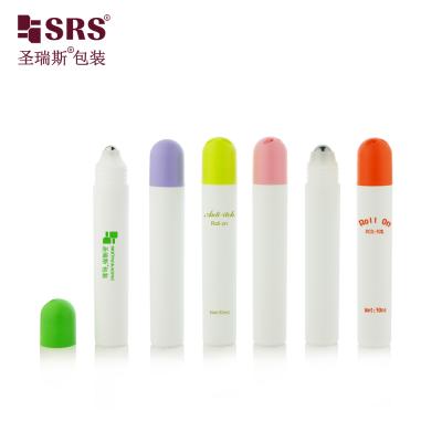 China RPPF 1 oz 30ml Plastic PP PCR Recycled Roll On Bottle With Dome Cap For Cooling Gel for sale