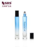China Gradient Thick Base Glass Roll On Bottle 10ml Refillable Container For Essential Oil Perfume for sale