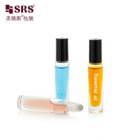 China Portable Glass Roller Ball Bottle Multiple Caps Option For Lip Treatment Nail Care Oil for sale
