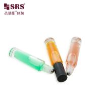 China Portable Glass Roller Ball Bottle Multiple Caps Option For Lip Treatment Nail Care Oil for sale