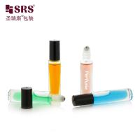 China Portable Glass Roller Ball Bottle Multiple Caps Option For Lip Treatment Nail Care Oil for sale
