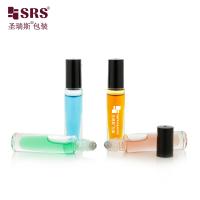 China Portable Glass Roller Ball Bottle Multiple Caps Option For Lip Treatment Nail Care Oil for sale