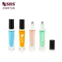 China Portable Glass Roller Ball Bottle Multiple Caps Option For Lip Treatment Nail Care Oil for sale