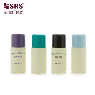 China Wholesale Custom Logo 50ml/70ml Replaceable Roll On Bottle Empty Rollerball Packaging for Deodorant & Essential Oil for sale