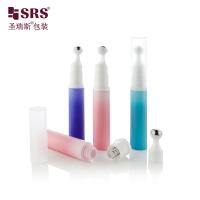 China Refillable Airless Roller Ball Bottle Press Pump Cosmetic Vacuum Bottle For Eye Cream Essential Oil Packaging for sale