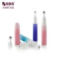 China Refillable Airless Roller Ball Bottle Press Pump Cosmetic Vacuum Bottle For Eye Cream Essential Oil Packaging for sale