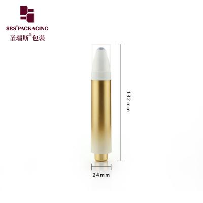 China Empty 10ml Vacuum Press Airless Roll On Bottle Portable Cosmetic Roller Bottle for Eye Serum for sale