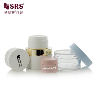 China Clear PET Cosmetic Jar With Glossy Cap For Body Butter Face Mask and Eye Cream Storage for sale