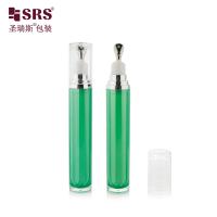 China Luxury Round Acrylic Skincare Bottle Zinc Alloy Applicator Empty Eye Care Container Wholesale OEM for sale