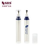 China Luxury Round Acrylic Skincare Bottle Zinc Alloy Applicator Empty Eye Care Container Wholesale OEM for sale