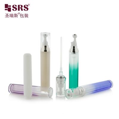 China Empty Smooth Acrylic Roll On Bottle Eye Cream Applicator Bottle Luxury Eye Care Packaging for sale