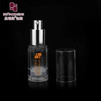 China Transparent AS Airless Cosmetic Bottle 15ml 30ml 50ml Refillable Serum Lotion Packaging for sale