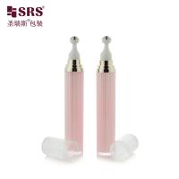 China 15ml/20ml Ribbed Acrylic Roll‑on Bottle Empty Eye Serum Massage Cosmetic Container Custom Logo for sale