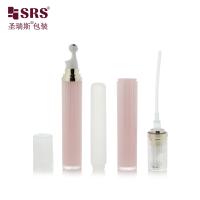 China 15ml/20ml Ribbed Acrylic Roll‑on Bottle Empty Eye Serum Massage Cosmetic Container Custom Logo for sale
