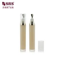 China 15ml/20ml Press Type Acrylic Bottle With Alloy Roller Head Empty Eye Serum Cosmetic Packaging for sale