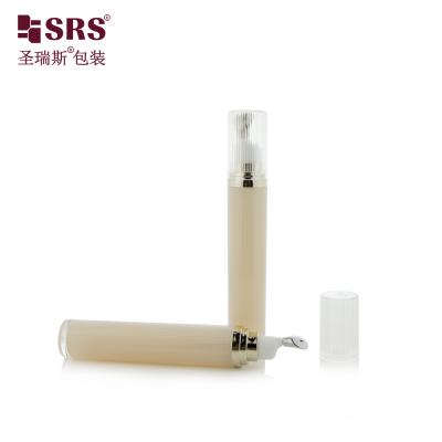 China 15ml/20ml Press Type Acrylic Bottle With Alloy Roller Head Empty Eye Serum Cosmetic Packaging for sale