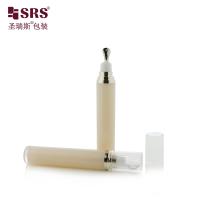 China 15ml/20ml Press Type Acrylic Bottle With Alloy Roller Head Empty Eye Serum Cosmetic Packaging for sale