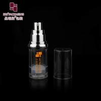 China Transparent AS Airless Bottle With Aluminum Shoulder for Skincare Essence Packaging for sale