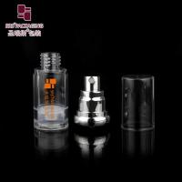 China Transparent AS Airless Bottle With Aluminum Shoulder for Skincare Essence Packaging for sale