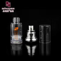China Transparent AS Airless Bottle With Aluminum Shoulder for Skincare Essence Packaging for sale