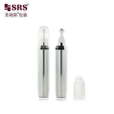 China 15ml/20ml Lozenge Acrylic Roll‑on Bottle Empty Eye Serum Cosmetic Packaging for sale