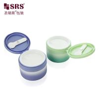China SRS1 120G 150G Double Wall PP Jar Container For Skincare Pads With Tweezer for sale