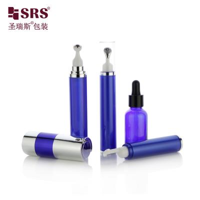 China Custom 10ml 15ml Airless Roll‑on Bottle Press Vacuum Massage Bottle for sale