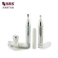 China Wholesale 10ml/15ml Acrylic Press Type Airless Roll On Bottle Vacuum Cosmetic Roller Bottle For Skin Care for sale