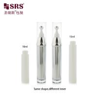 China Wholesale 10ml/15ml Acrylic Press Type Airless Roll On Bottle Vacuum Cosmetic Roller Bottle For Skin Care for sale
