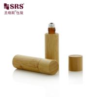 China 5ml Eco‑friendly Bamboo Shell Glass Roll‑on Bottle With Steel Roller Ball for sale