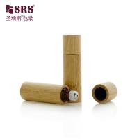 China 5ml Eco‑friendly Bamboo Shell Glass Roll‑on Bottle With Steel Roller Ball for sale