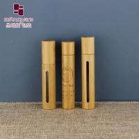 China Natural Organic 10ml Bamboo Outer Shell Roll‑on Bottle Glass Inner Vial Stainless Steel Roller Ball Refillable Aromatherapy Oil Cosmetic Empty Bottle for sale