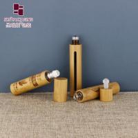 China Natural Organic 10ml Bamboo Outer Shell Roll‑on Bottle Glass Inner Vial Stainless Steel Roller Ball Refillable Aromatherapy Oil Cosmetic Empty Bottle for sale