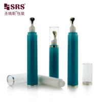 China Double Layer PP AS Airless Eye Cream Bottle Press Discharge Design Reduce Residue Custom Color and Printing for sale
